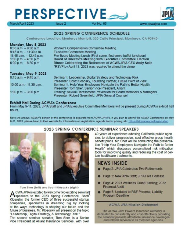 March- April 2023 Perspective – ACWA JPIA